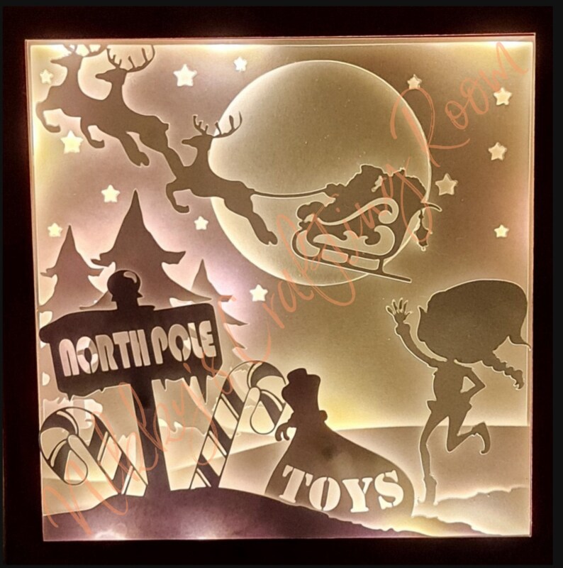 North Pole, 3D Shadow Box Svg, Digital Cricut Cut File. - Etsy
