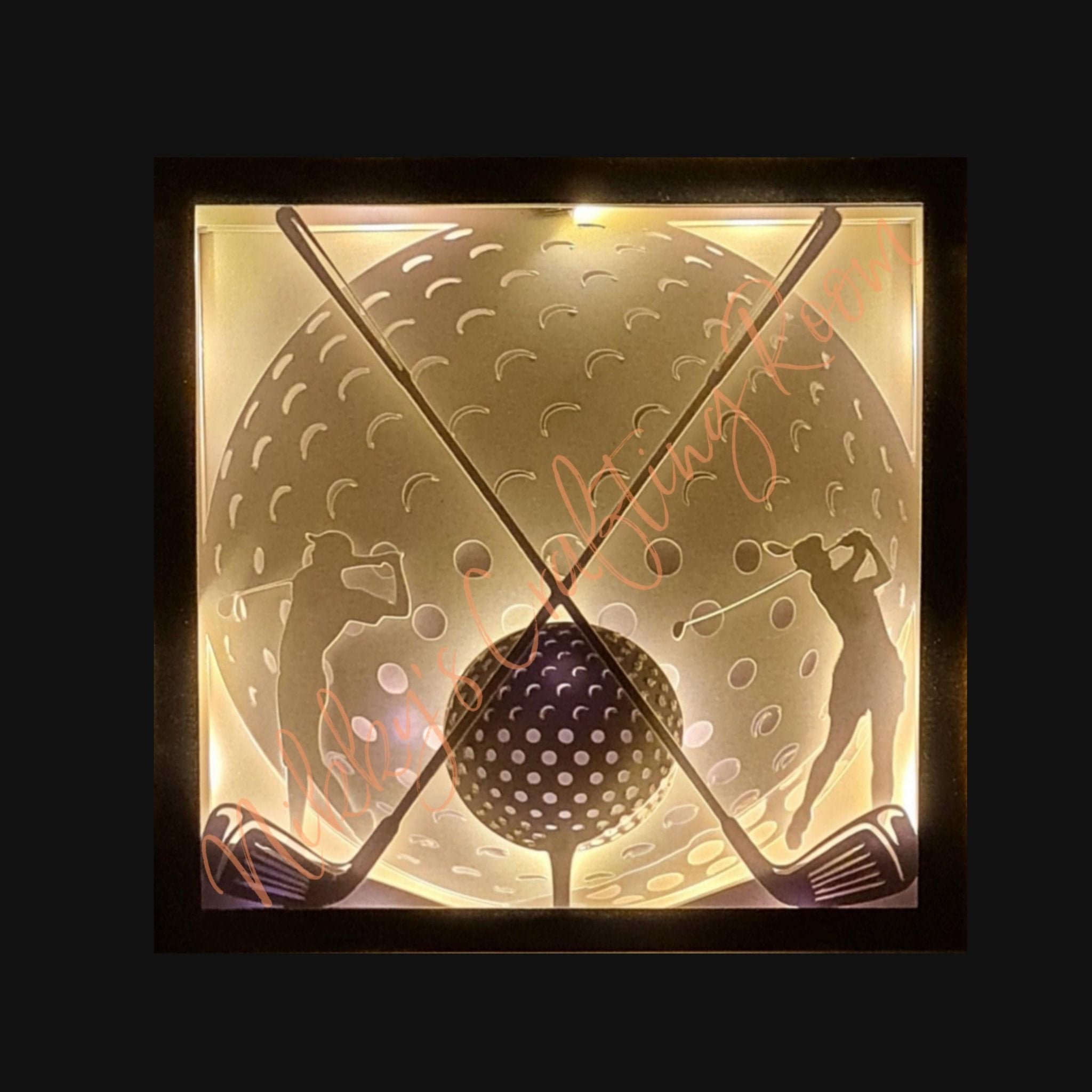 Golf 3D Shadow Box Svg,light Box Template,digital Download,cricut ...