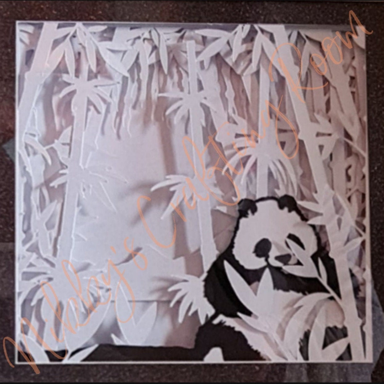 Panda Bear3d Shadow Box Svglight Box Templatepaper - Etsy