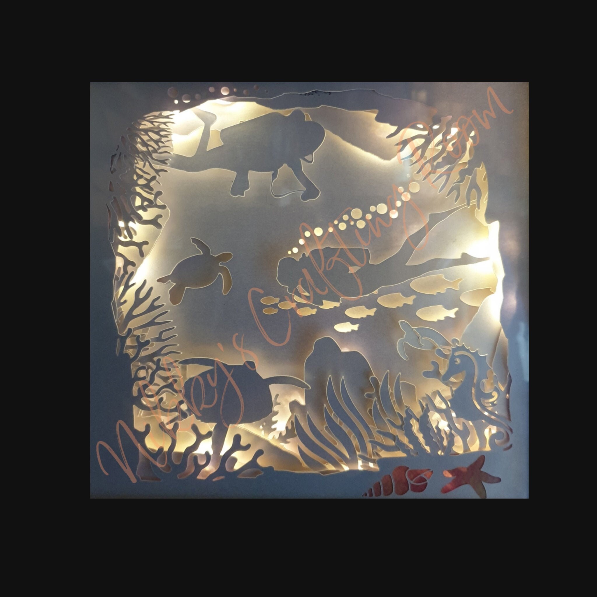 Scuba Diving3d Shadow Box Svglight Box Templatediy Paper - Etsy