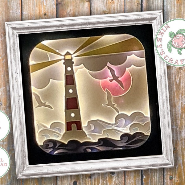 Lighthouse Shadow Box - Etsy