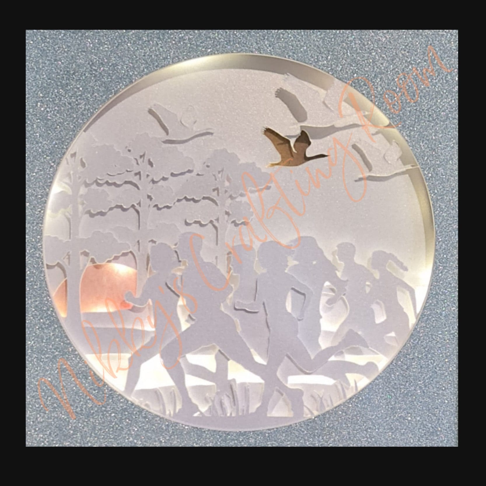 Marathon Runners Gift 3D Shadow Box Svg Light Box Template - Etsy