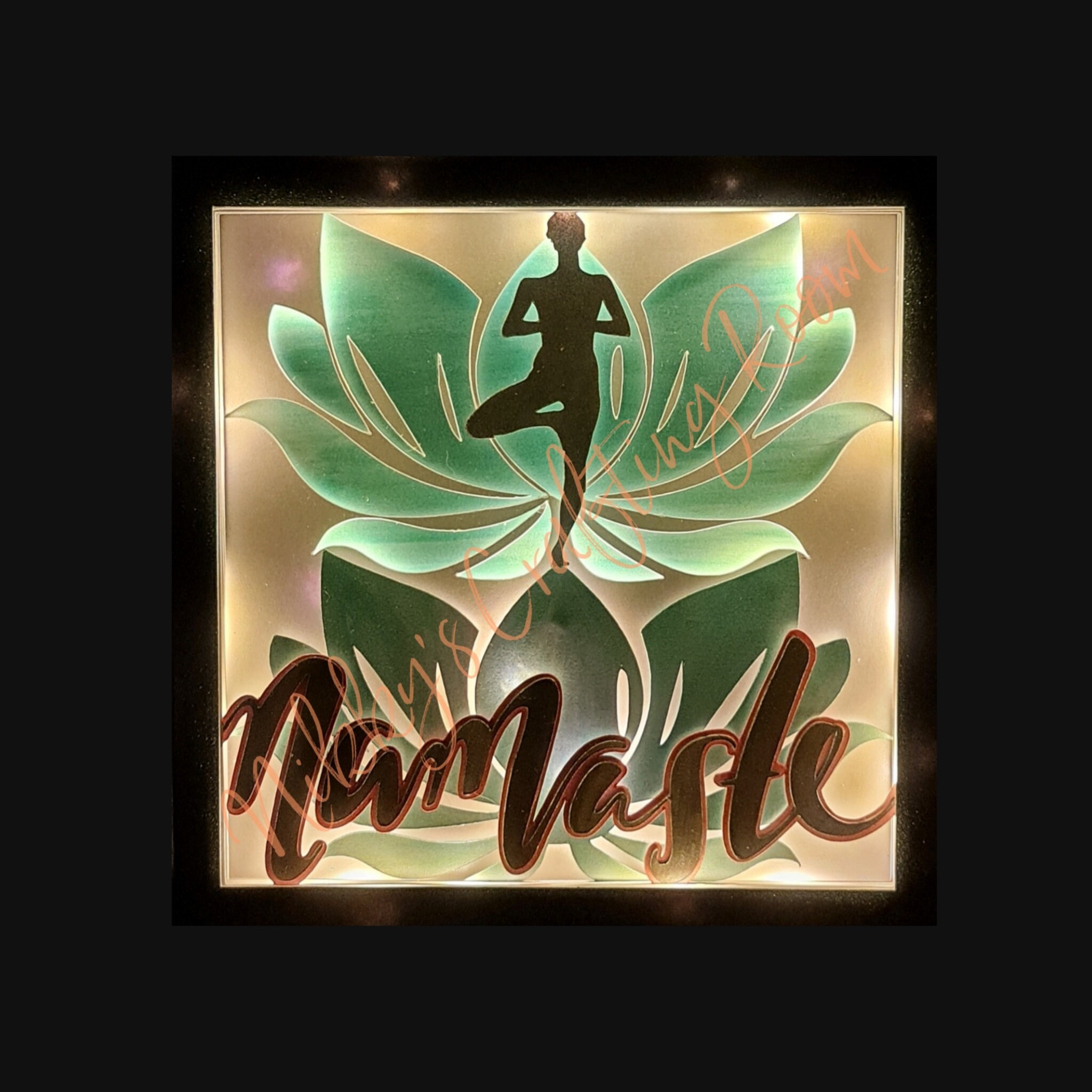 Yoga Namaste 3D Shadow Box Svg,light Box Template,digital Download,yoga ...