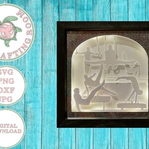 Mens Gymnastics 3d Shadow Box Template, Boys Gymnastics, Digital Cut ...