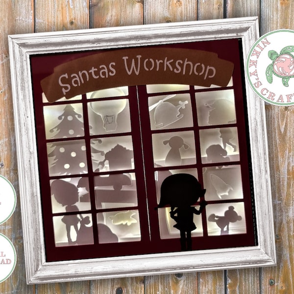 3d Santa Shadow Box - Etsy