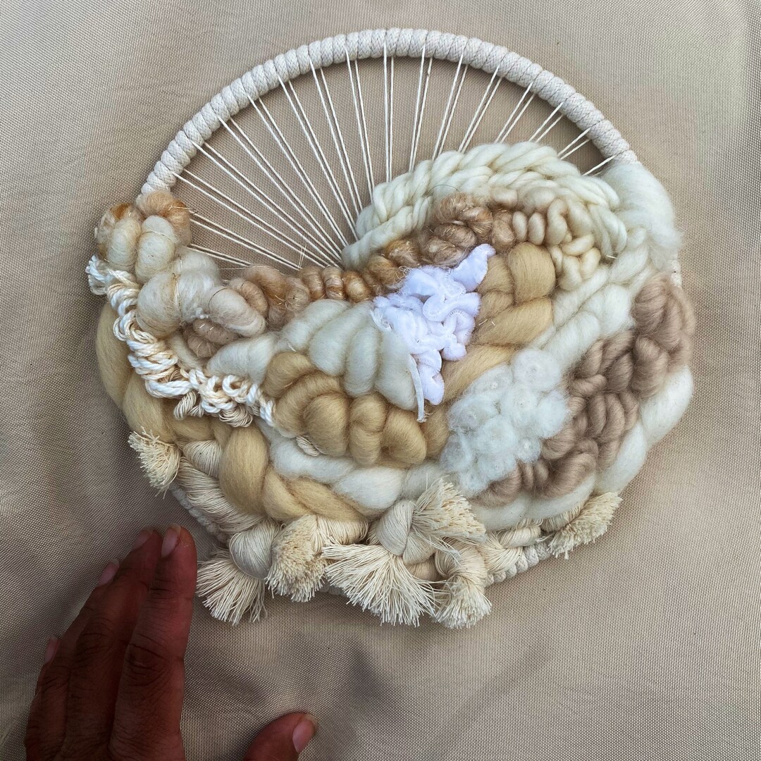 Neutral Color Art, Round Weaving, Abstract Weaving, Mushroom Forest ...