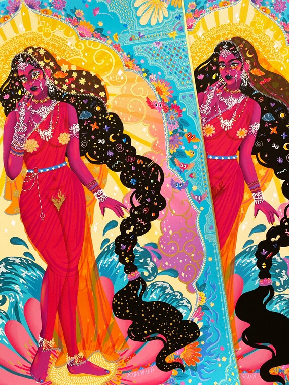 Venus A3 Hand Painted Art Print - Etsy UK