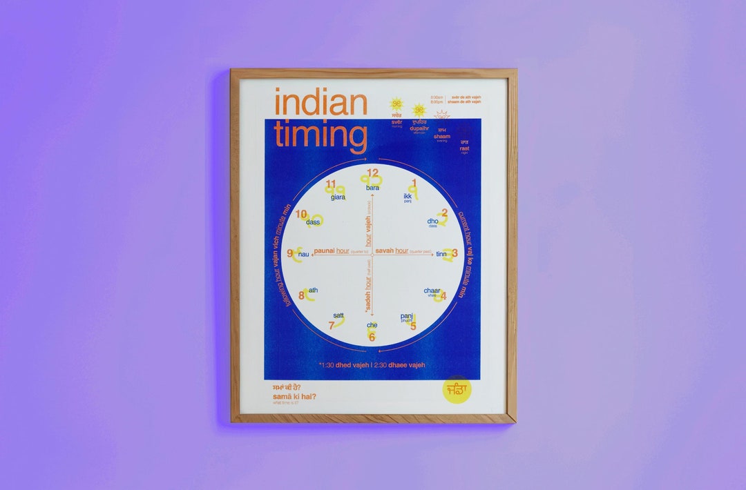 A3 "indian Timing" Charity Risograph Print - Etsy
