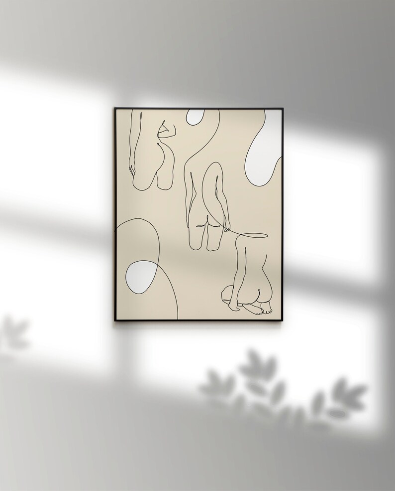 Single Line Drawing, Figure Printable Wall Art - Etsy