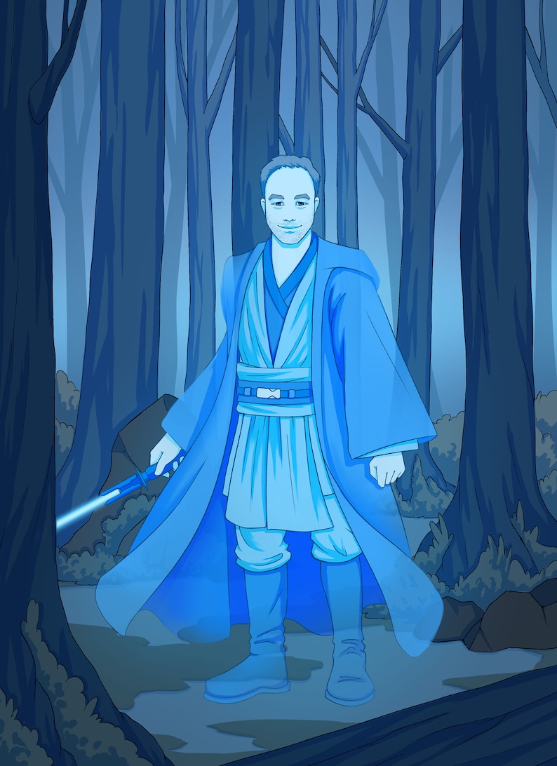 Custom Digital Star Wars Portrait- ONE CHARACTER - Etsy