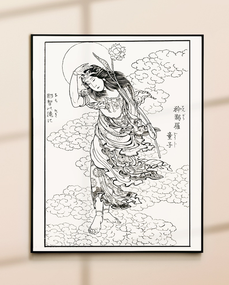 Set of 3 Illustrations, Old Japanese Sketches, Printable Wall Art - Etsy