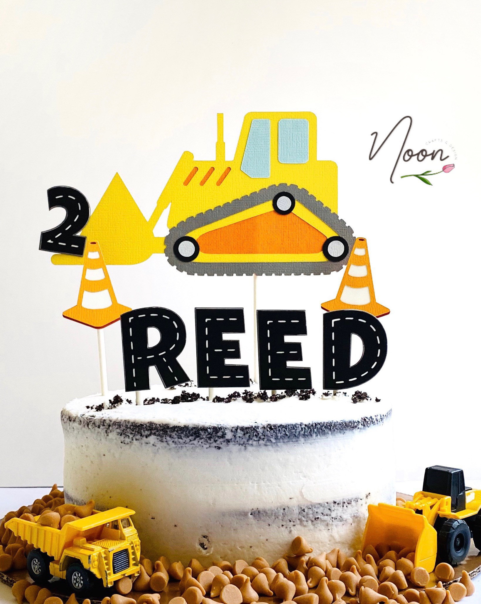 Bulldozer Cake Topper Construction Cake Toppers Personalized - Etsy