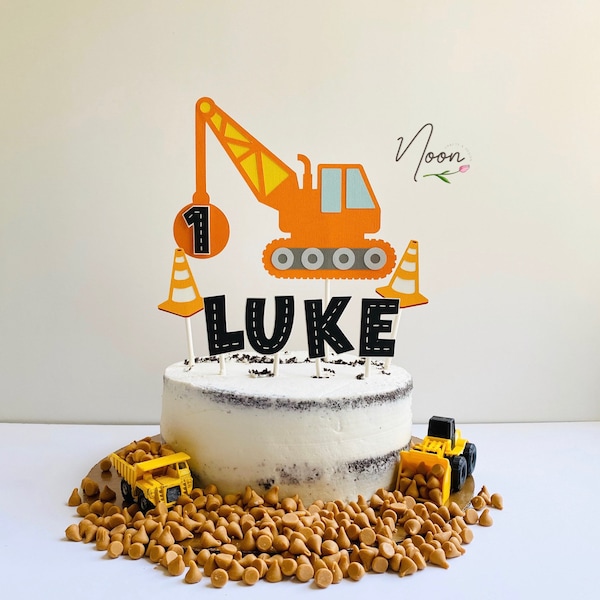 Construction Site Cake Topper - Etsy