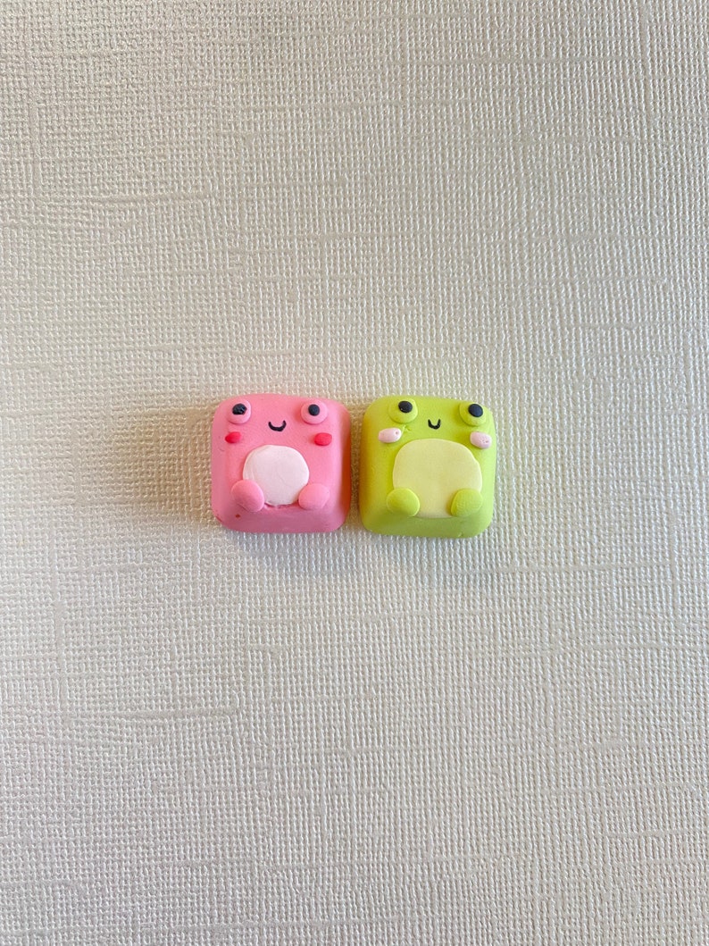 Green Frog Artisan Kawaii Key Cap | Keebs | Cute Keycaps | Clay Keycaps ...