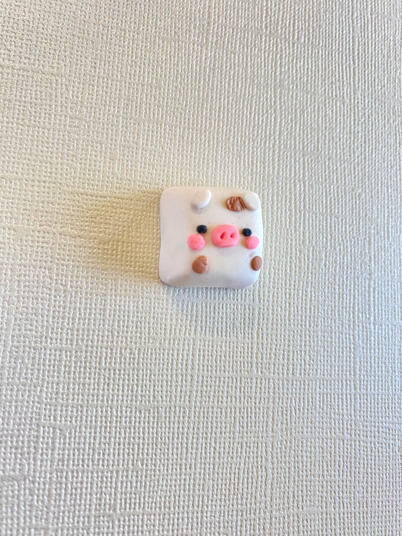 Soft Cow Cottage Core Kawaii Key Cap | Keebs | Cute Keycaps | Clay ...