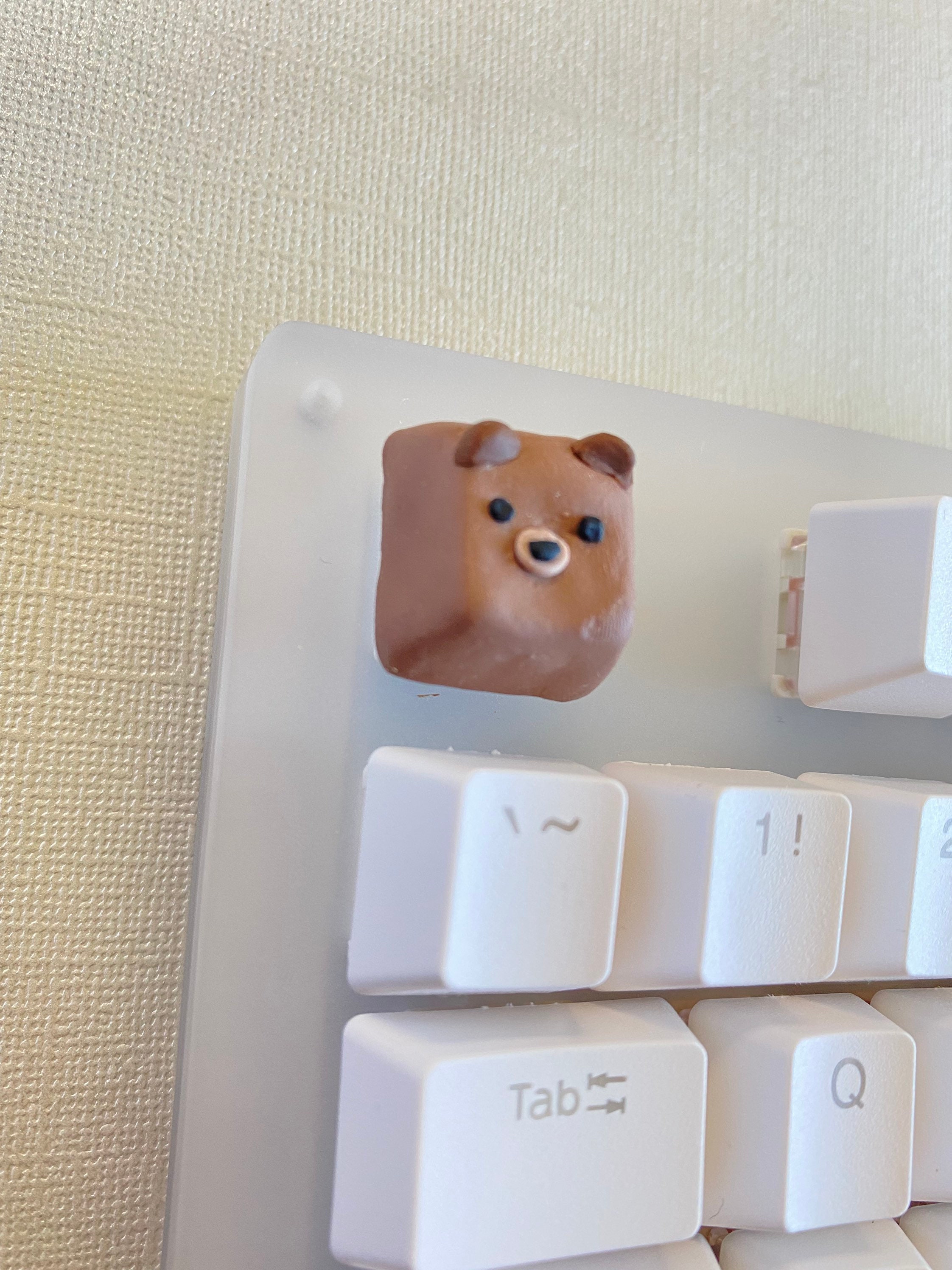 Simple Bear Kawaii Key Cap | Keebs | Cute Keycaps | Clay Keycaps | OEM ...