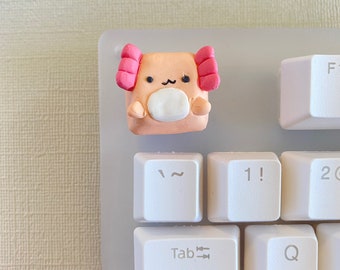 Squishy Blue Axolotl Kawaii Key Cap Keebs Cute Keycaps | Etsy