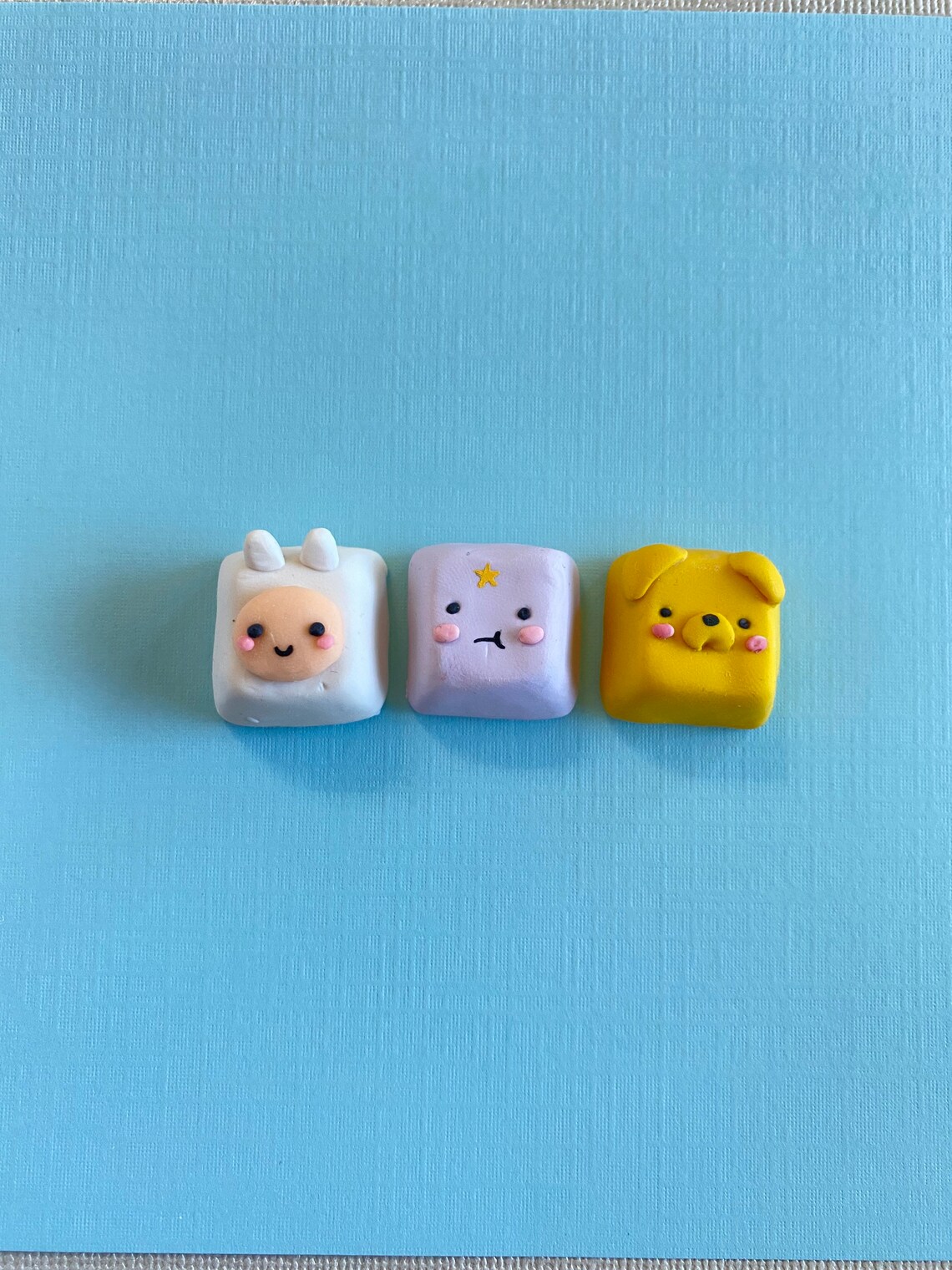 Adventurous Bunny Hat Boy Kawaii Key Cap | Keebs | Cute Keycaps | Clay ...