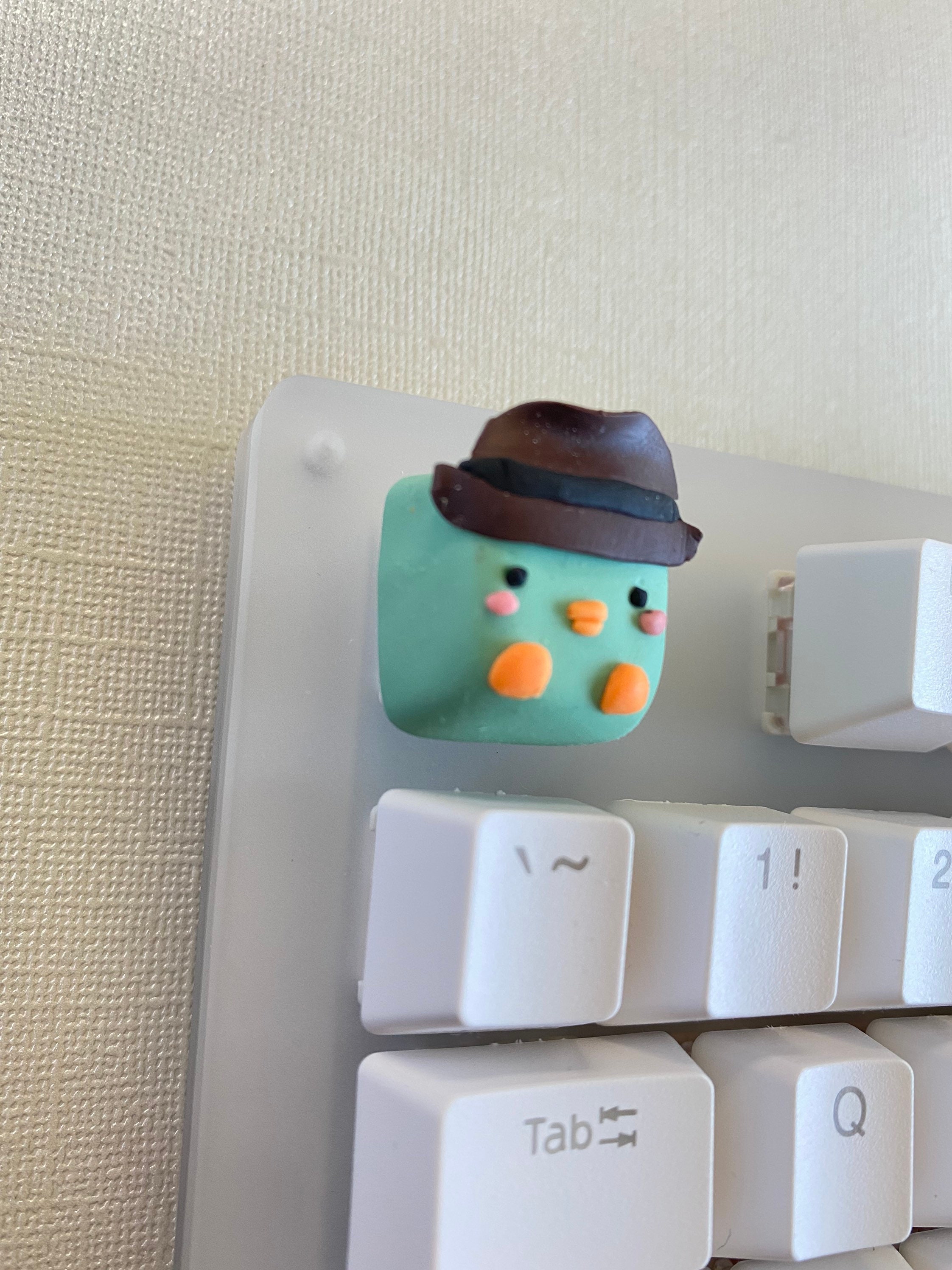 Green Platypus Artisan Kawaii Key Cap Keebs Cute Keycaps Clay Keycaps ...