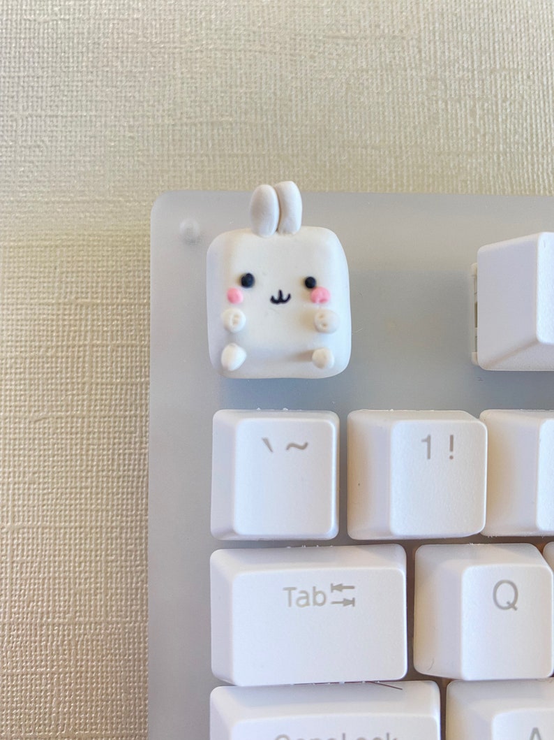 Cute Bunny Kawaii Key Cap | Keebs | Cute Keycaps | Clay Keycaps | OEM ...
