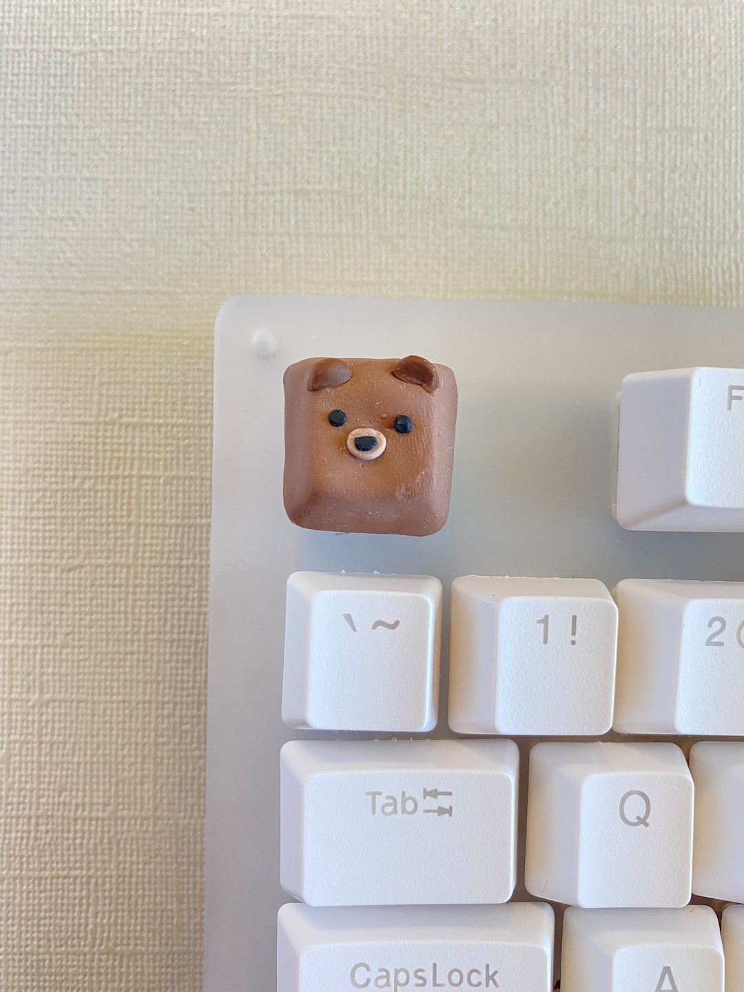 Simple Bear Kawaii Key Cap | Keebs | Cute Keycaps | Clay Keycaps | OEM ...