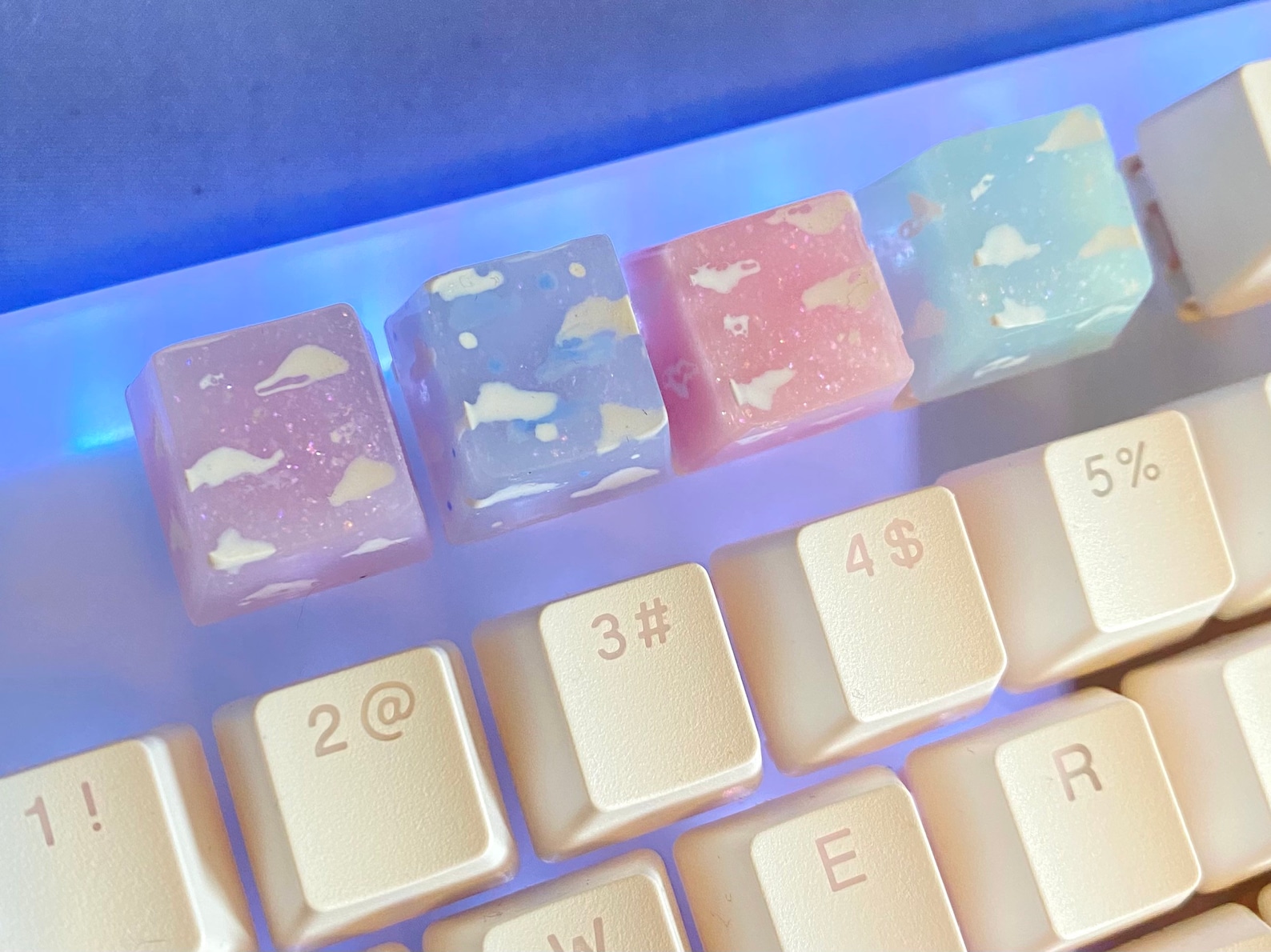 Dreamy Pastel Clouds Artisan Kawaii Key Cap Keebs Cute - Etsy