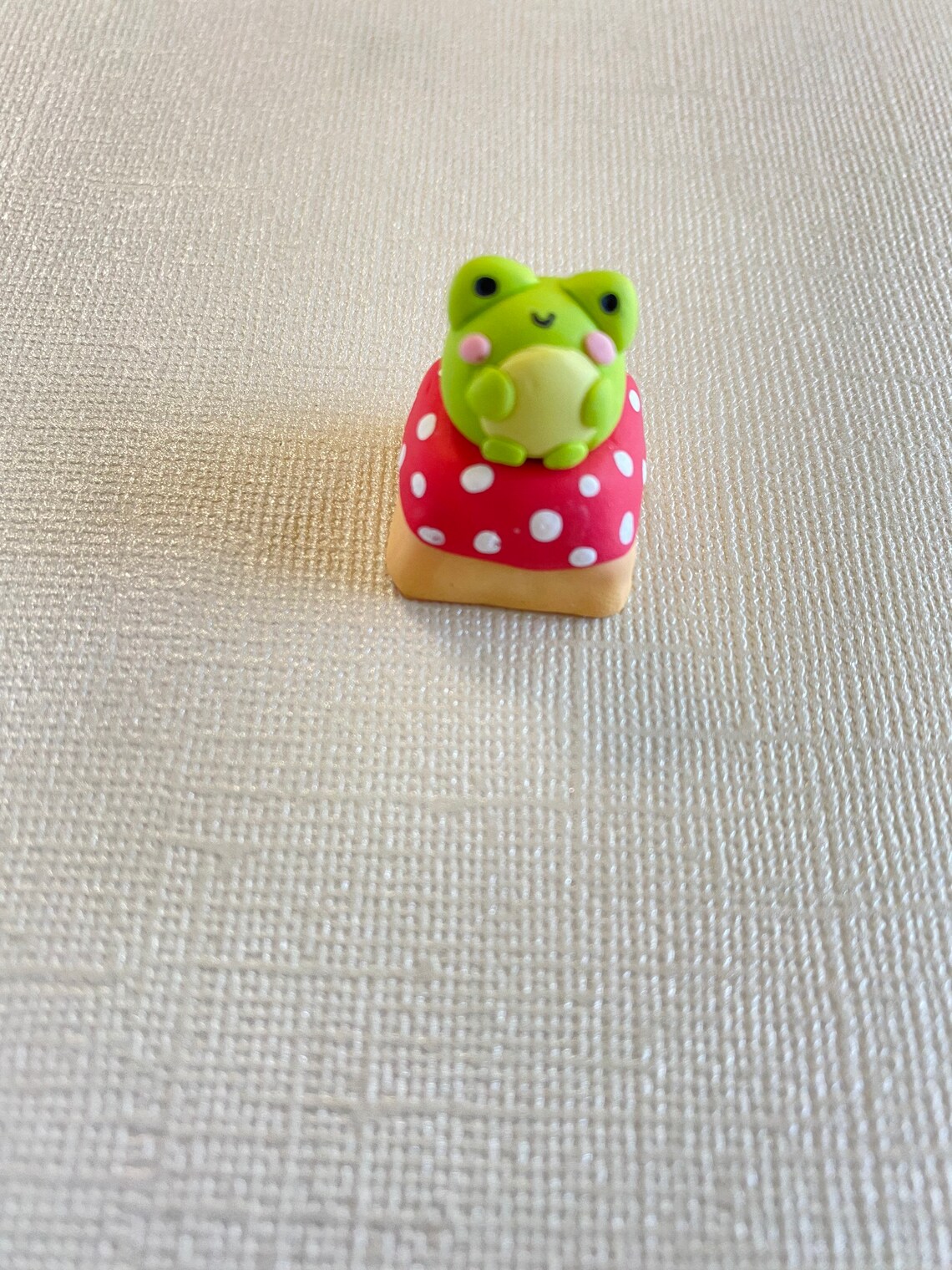 Mushroom Frog Artisan Kawaii Key Cap Keebs Cute Keycaps Clay Keycaps ...