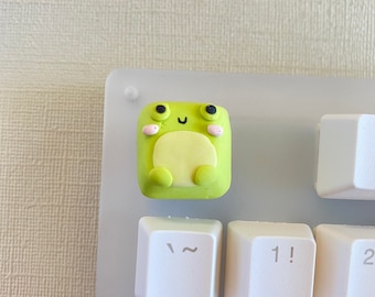 Mushroom Frog Artisan Kawaii Key Cap | Keebs | Cute Keycaps | Clay ...