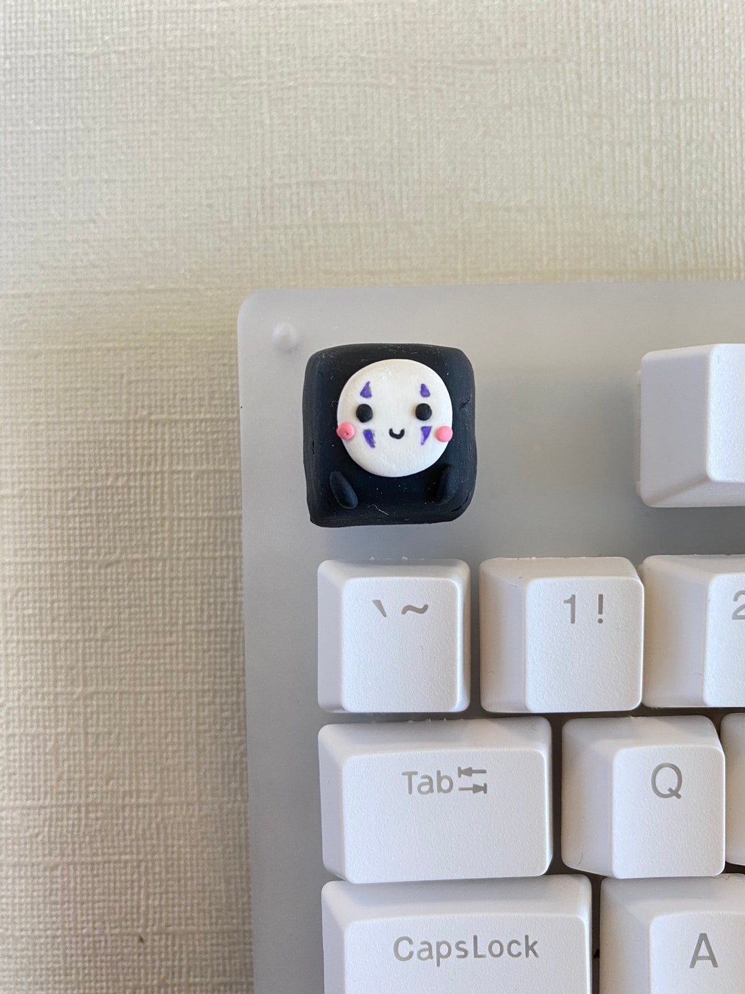 Faceless Spirit Kawaii Key Cap | Keebs | Cute Keycaps | Clay Keycaps ...