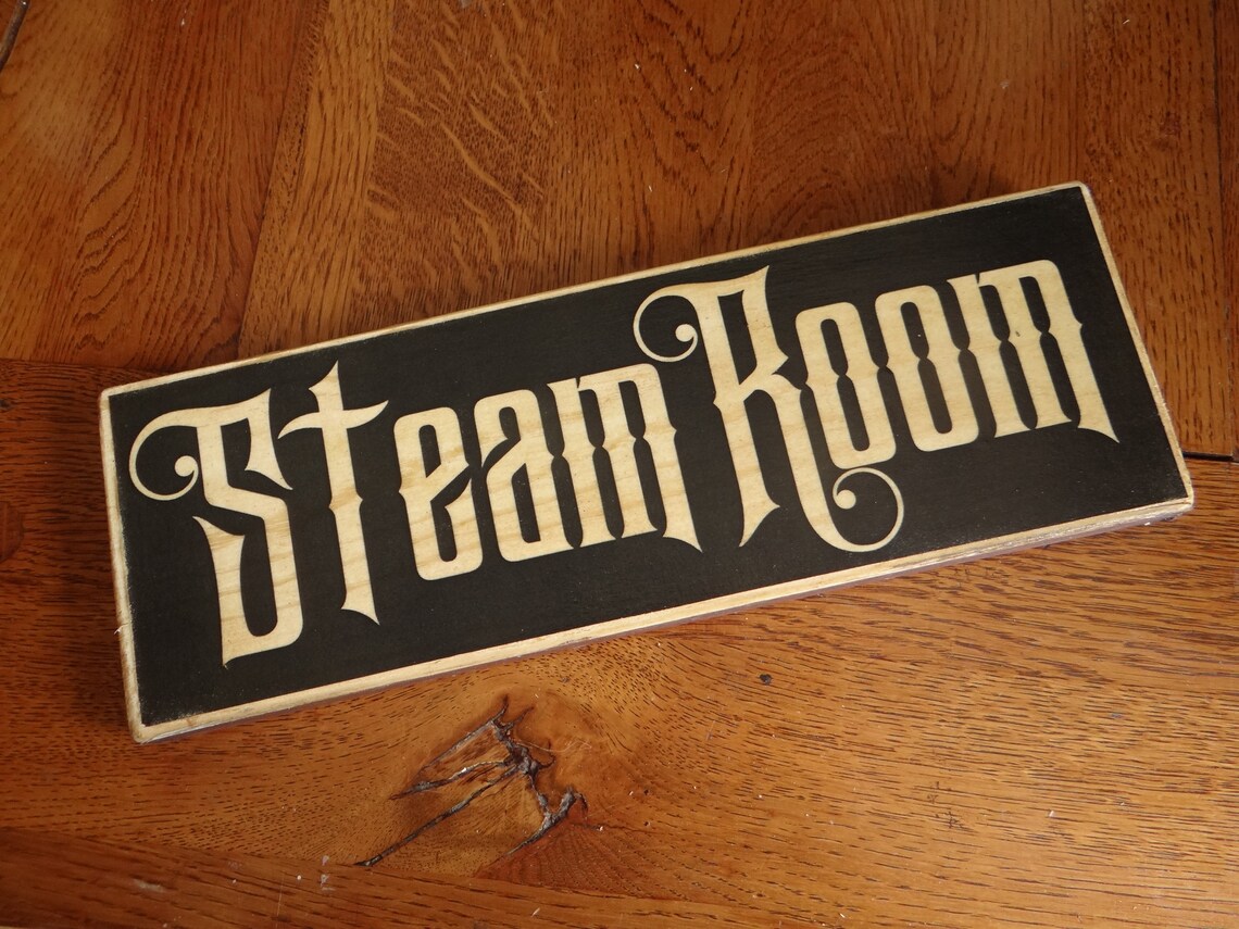 Steam Room Vintage Old Style Wooden Sign Plaque Industrial | Etsy