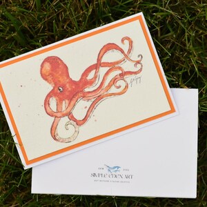 Set of 4 Blank Octopus Cards - Etsy
