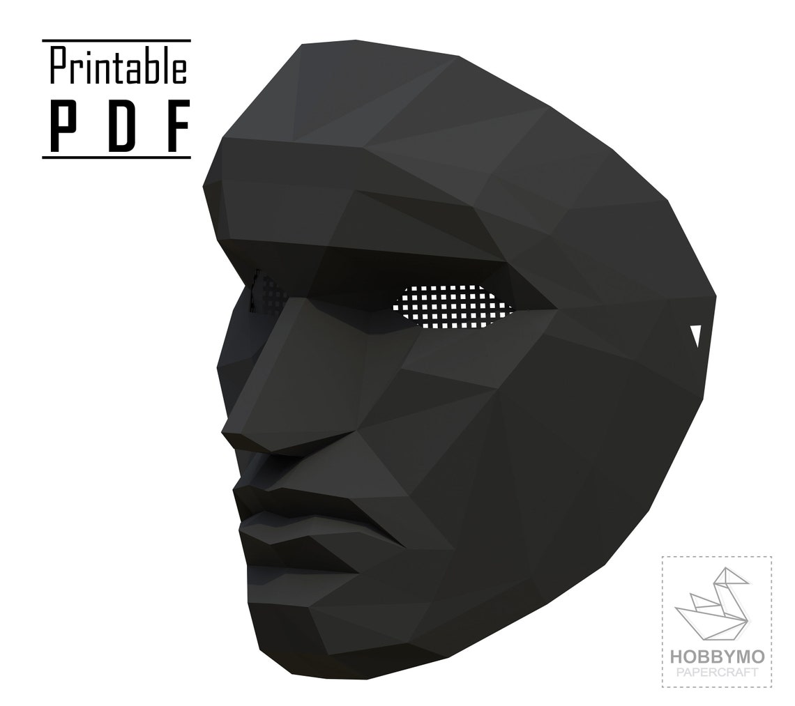 DIY Frontman Mask printable Pdf Template. Mask for Mafia | Etsy