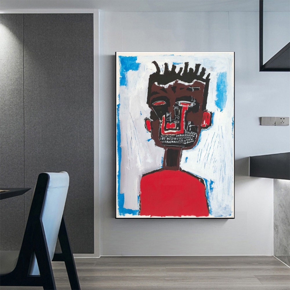 Jean-Michel Basquiat Autorretrato Unframed Canvas Painting | Etsy