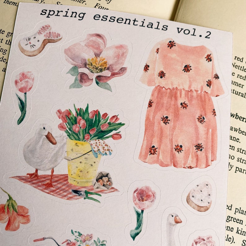 Spring essentials vol.2 sticker sheet - Etsy Nederland