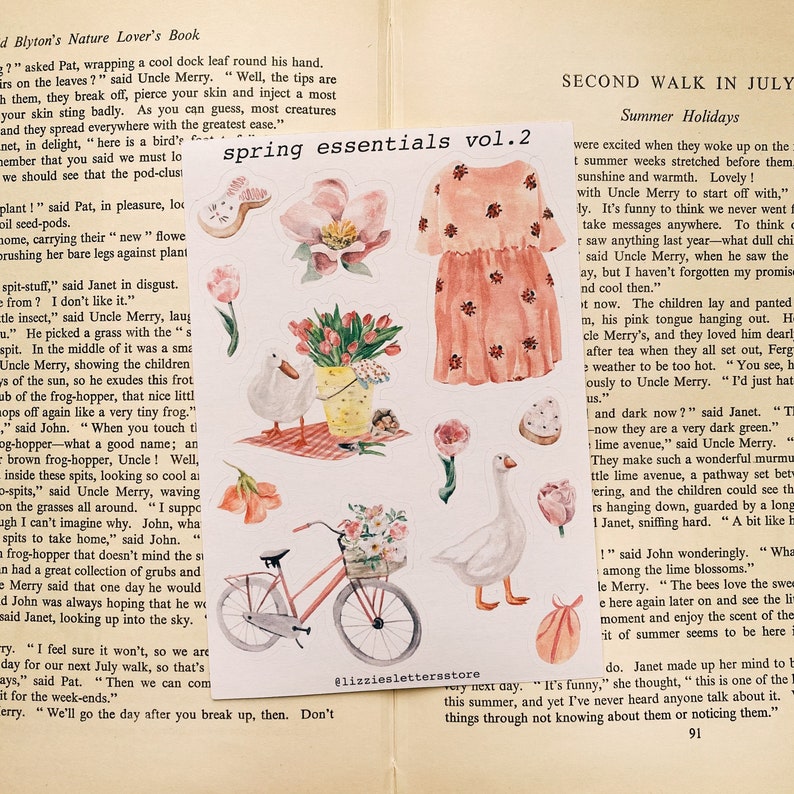 Spring essentials vol.2 sticker sheet - Etsy Nederland