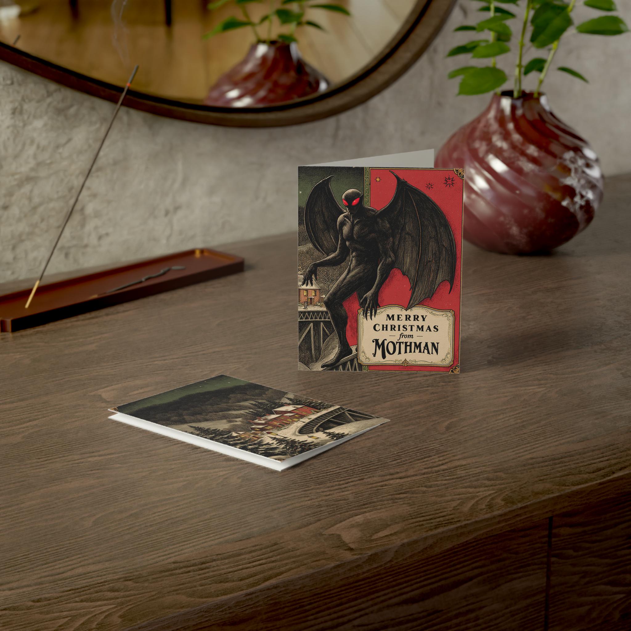 Mothman Christmas Cards, Cryptid Lover Gift, West Virginia, Point ...