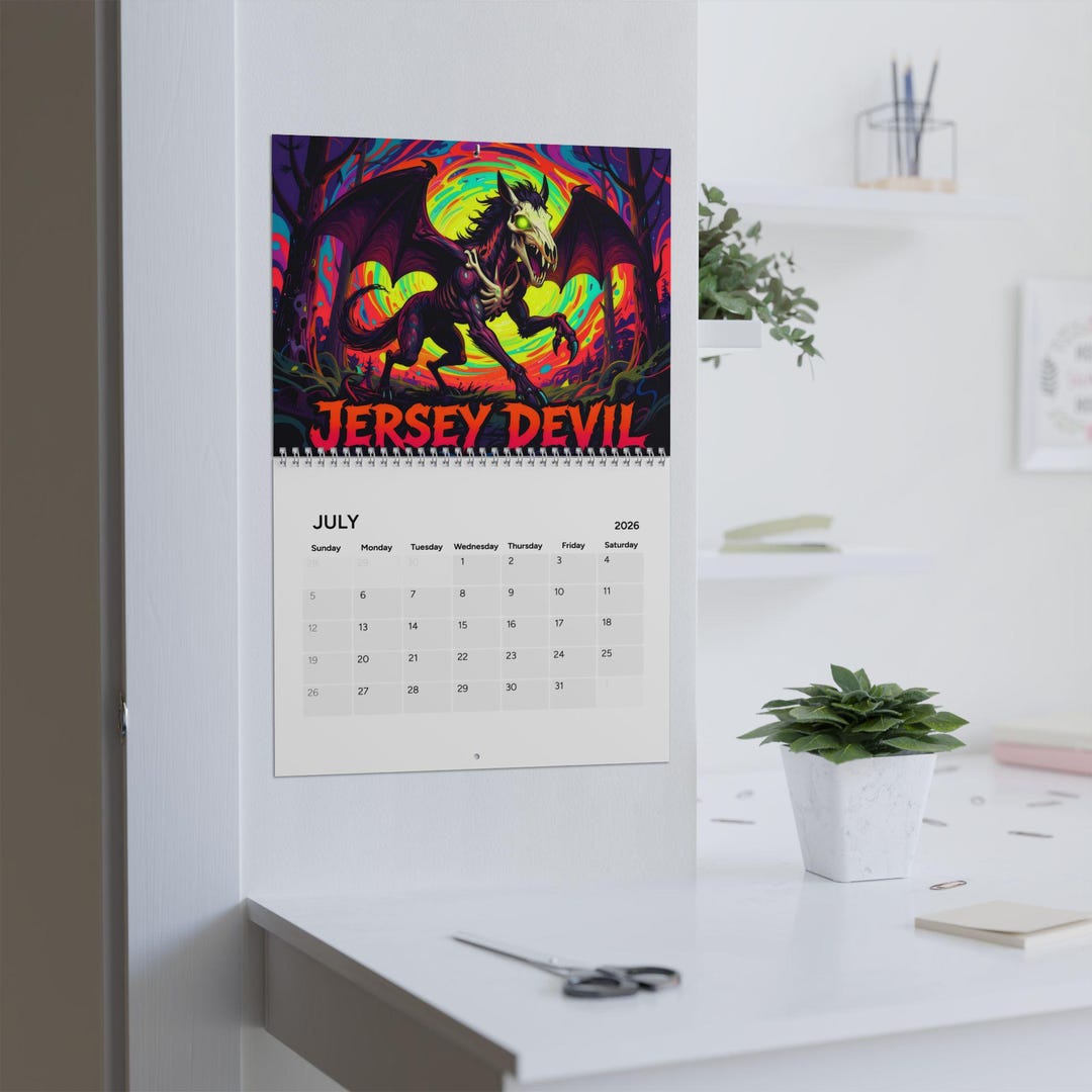 Cryptid Calendar 2026 Calendar | Bigfoot Mothman Wendigo Squonk ...