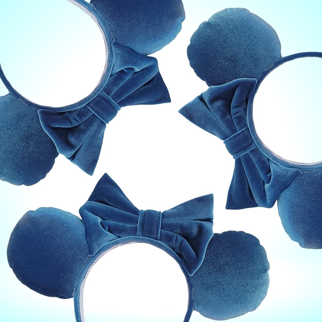 Bibbidi Bobbidi Blue Velvet Minnie Ears Velvet Ears Minnie Ears Disney ...