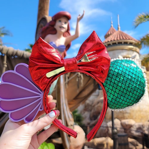 Ariel Inspired Minnie Ears Little Mermaid Princess Ears - Etsy