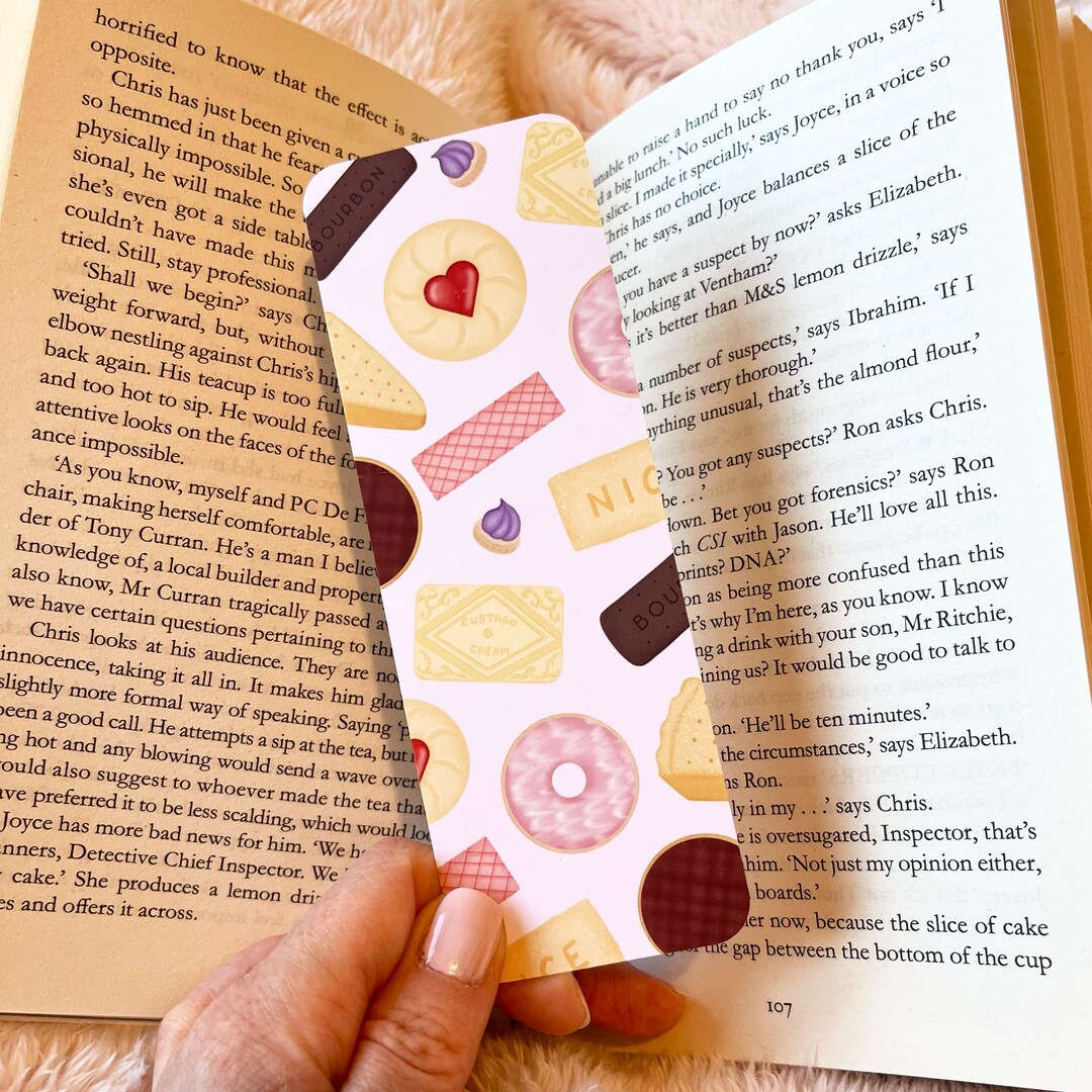 Retro British Biscuits Bookmark, Bookworm Gift, Book Accessories, Feel ...