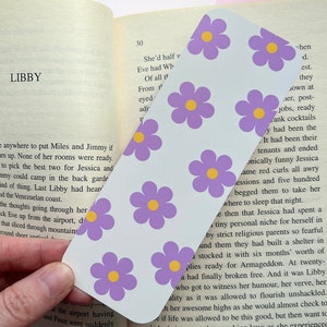 Colourful Lilac Daisy Print Bookmark, Bookworm Gift, Book Accessories ...