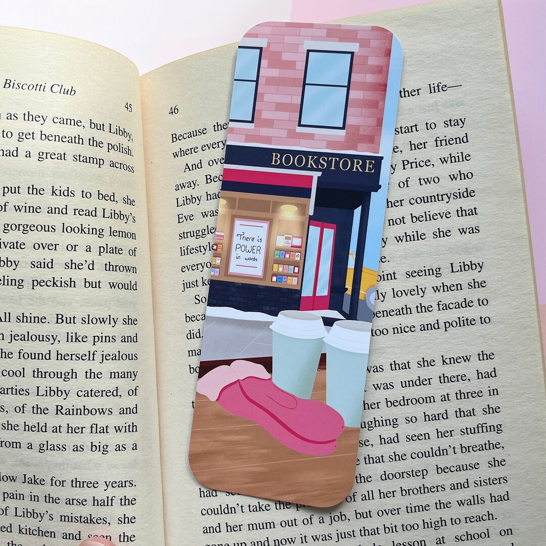 New York Bookshop Bookmark, Bookworm Gift, Book Accessories, Feel Good ...