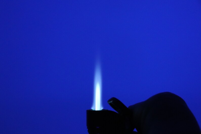 Blue Torch Lighter Sleek Gun Metal Steel Lighter 420 | Etsy