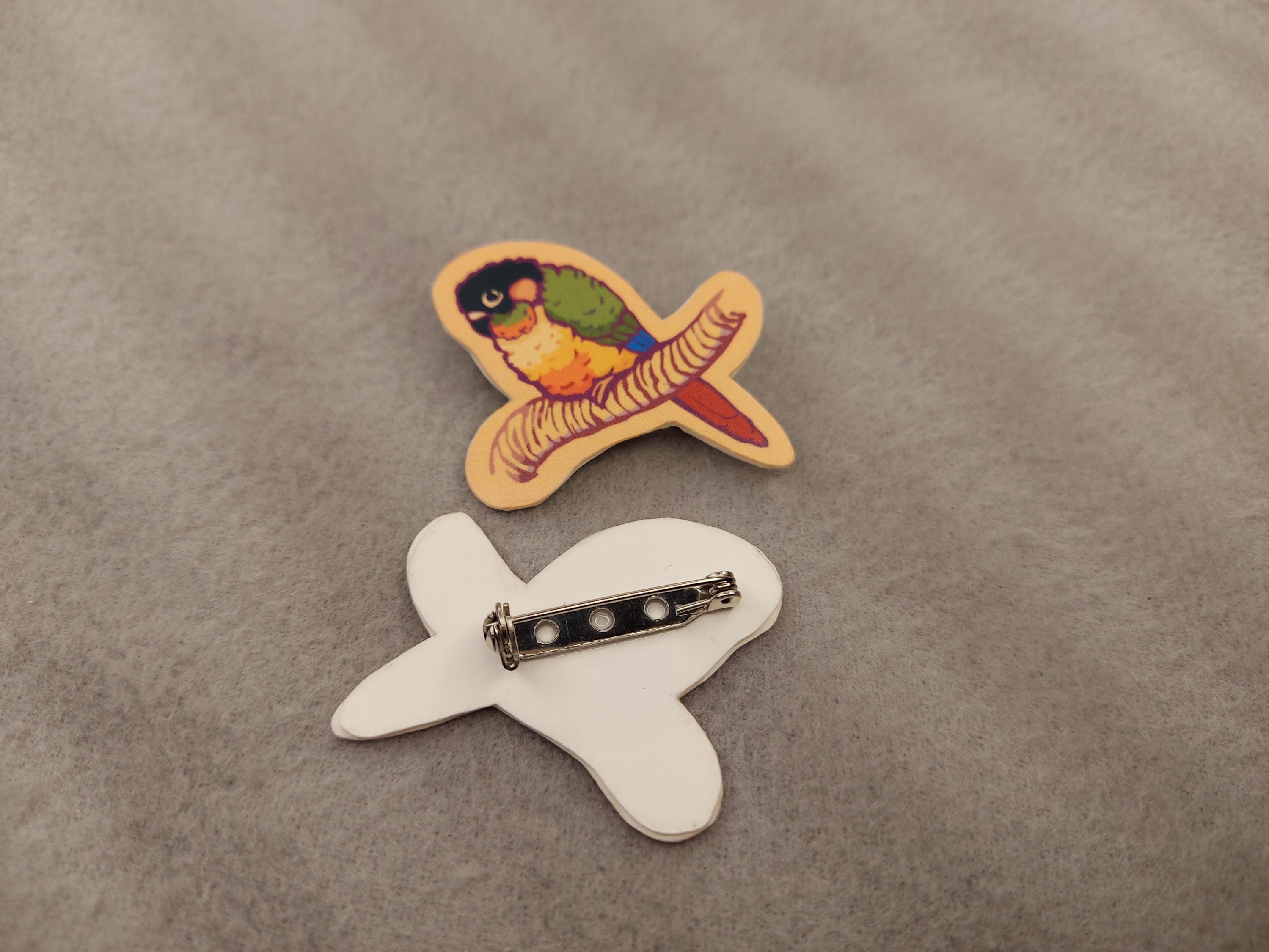 Green Cheek Conure Pin/badge/brooch - Customizable - Handmade - Etsy