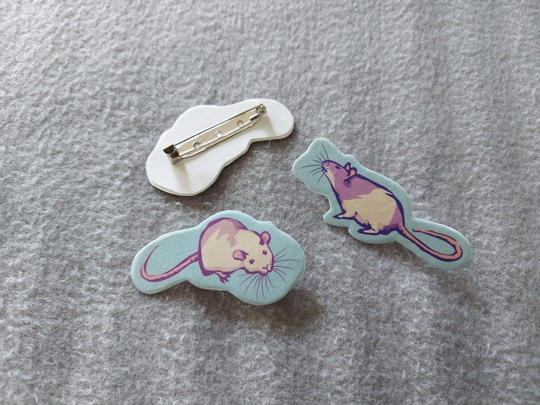 Rat Pin/badge/brooch - Handmade - Etsy