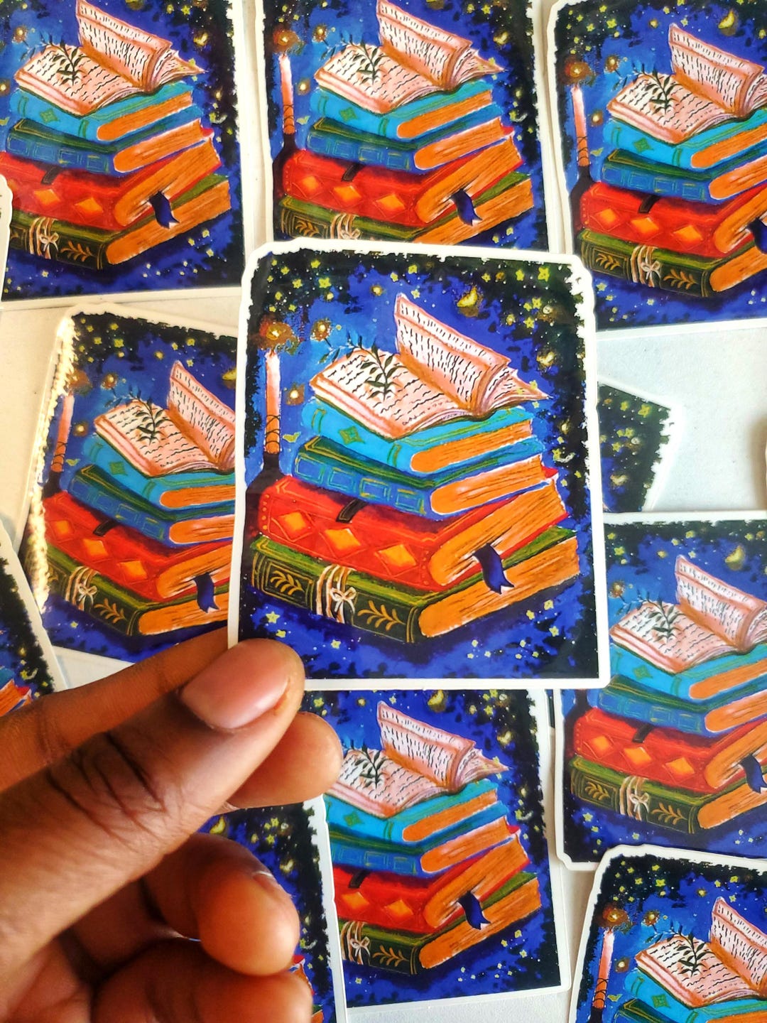 Magical Books Sticker, Vinyl Sticker, Gouache Sticker, Book Lover ...