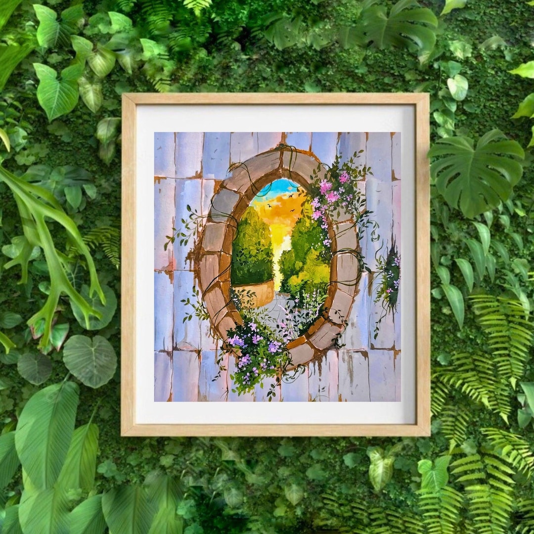 Journey Gouache Art Print, Gouache Prints, Floral Illustration, Nature ...