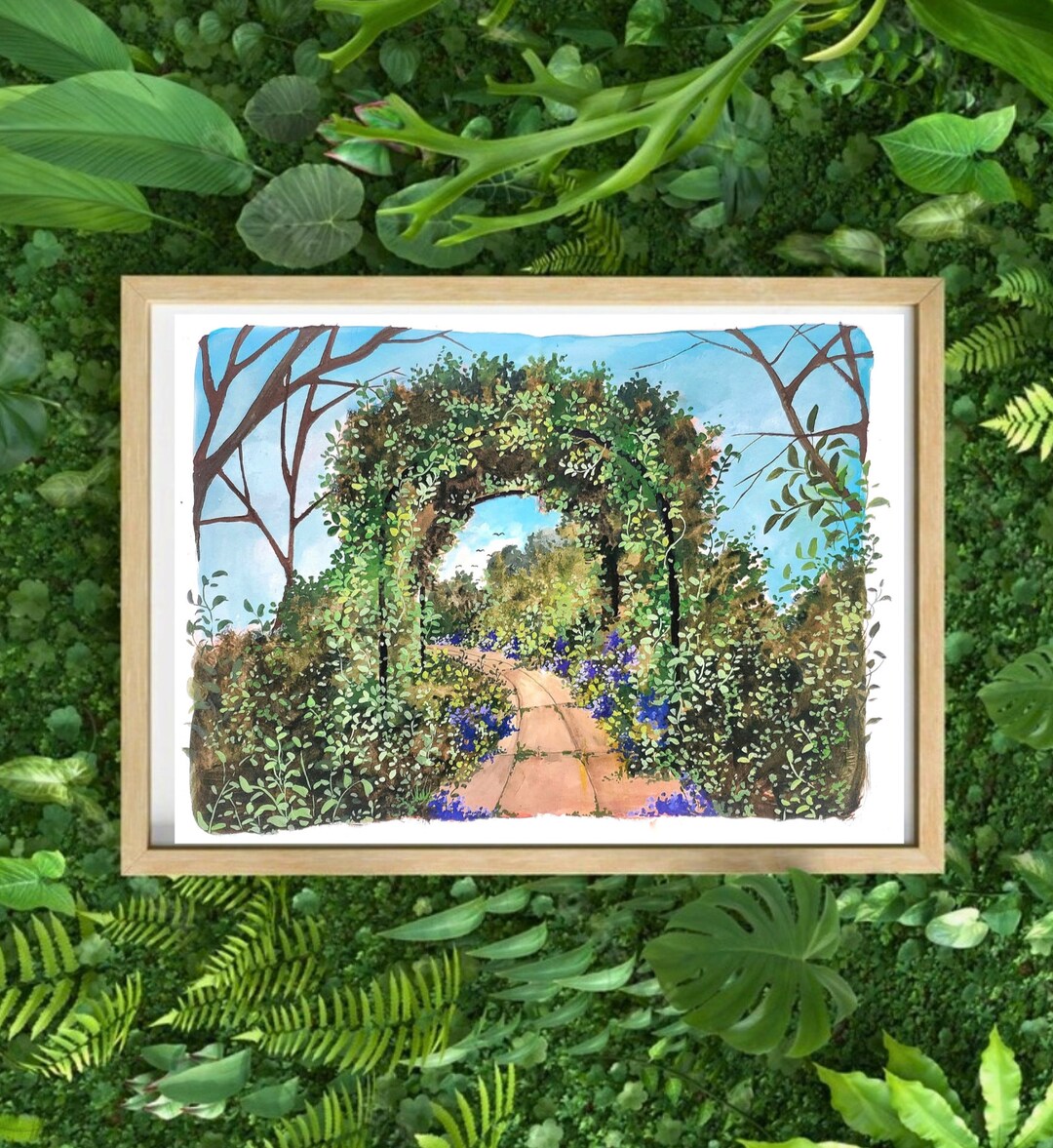 Floral Art Print, Garden Print, Art Prints. Cottage Garden, Garden ...
