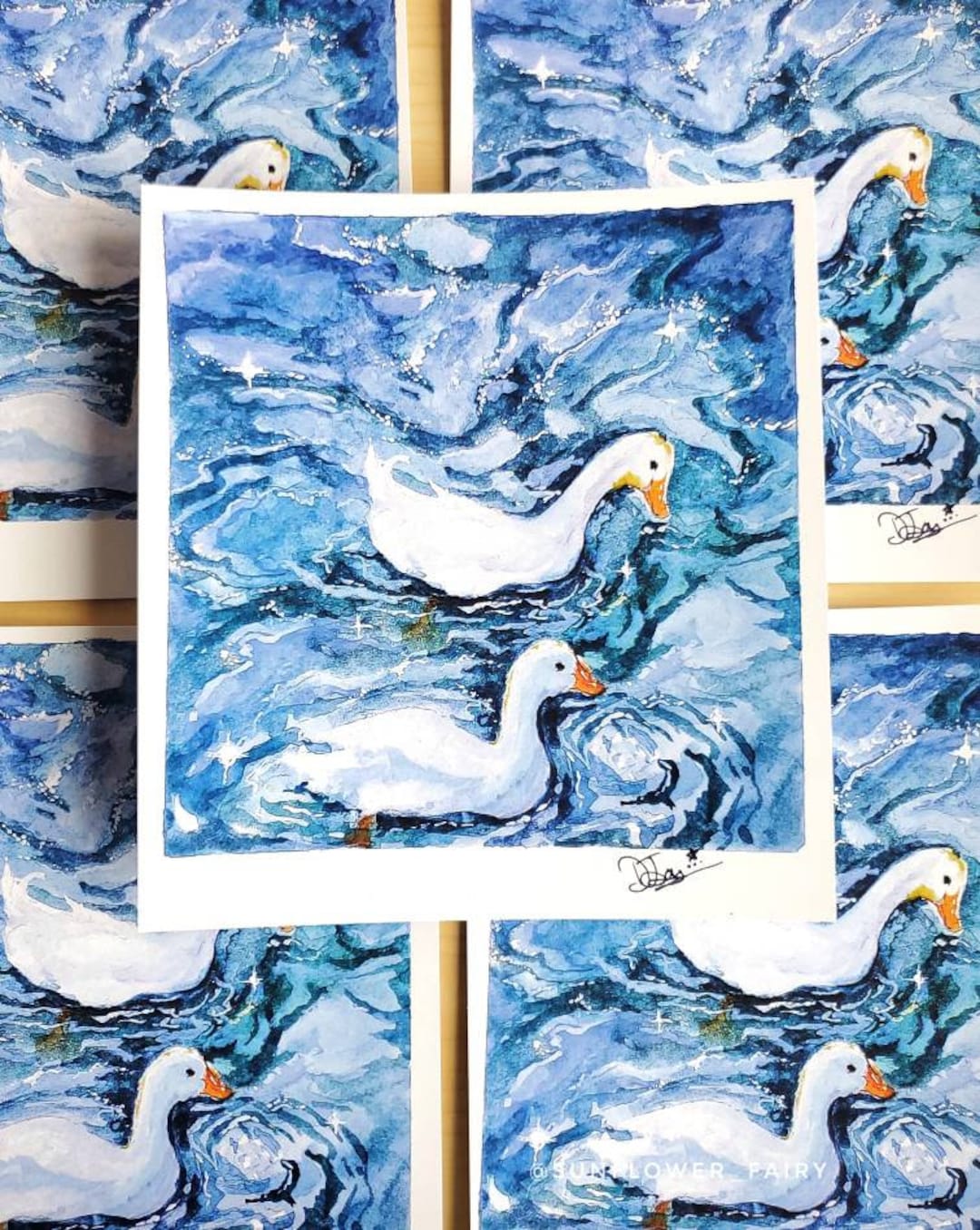 Hand Painted Polaroid Art Prints, Polaroid Painting, Nature Art Prints ...