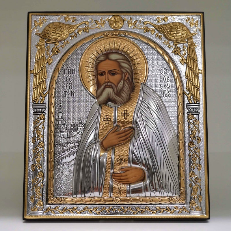 St Seraphim Icon - Etsy